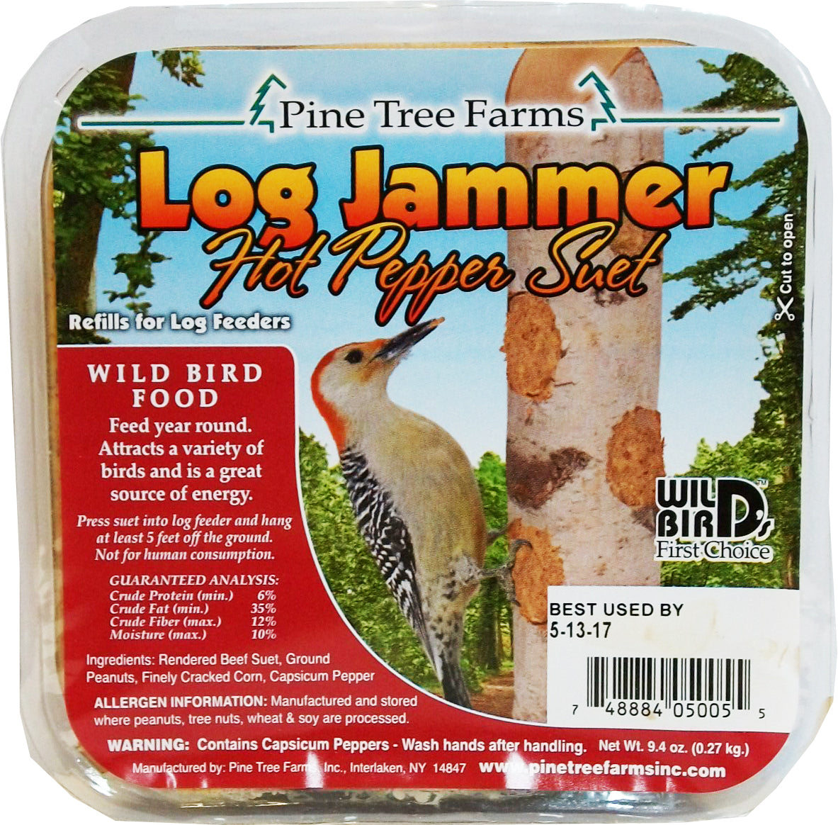 Log Jammer Hot Pepper Suet 9.4 oz — Nature Niche