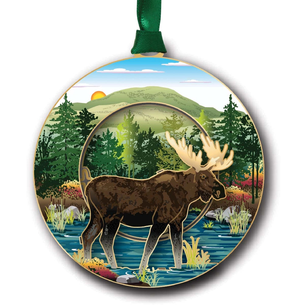 Moose in Bog Ornament — Nature Niche