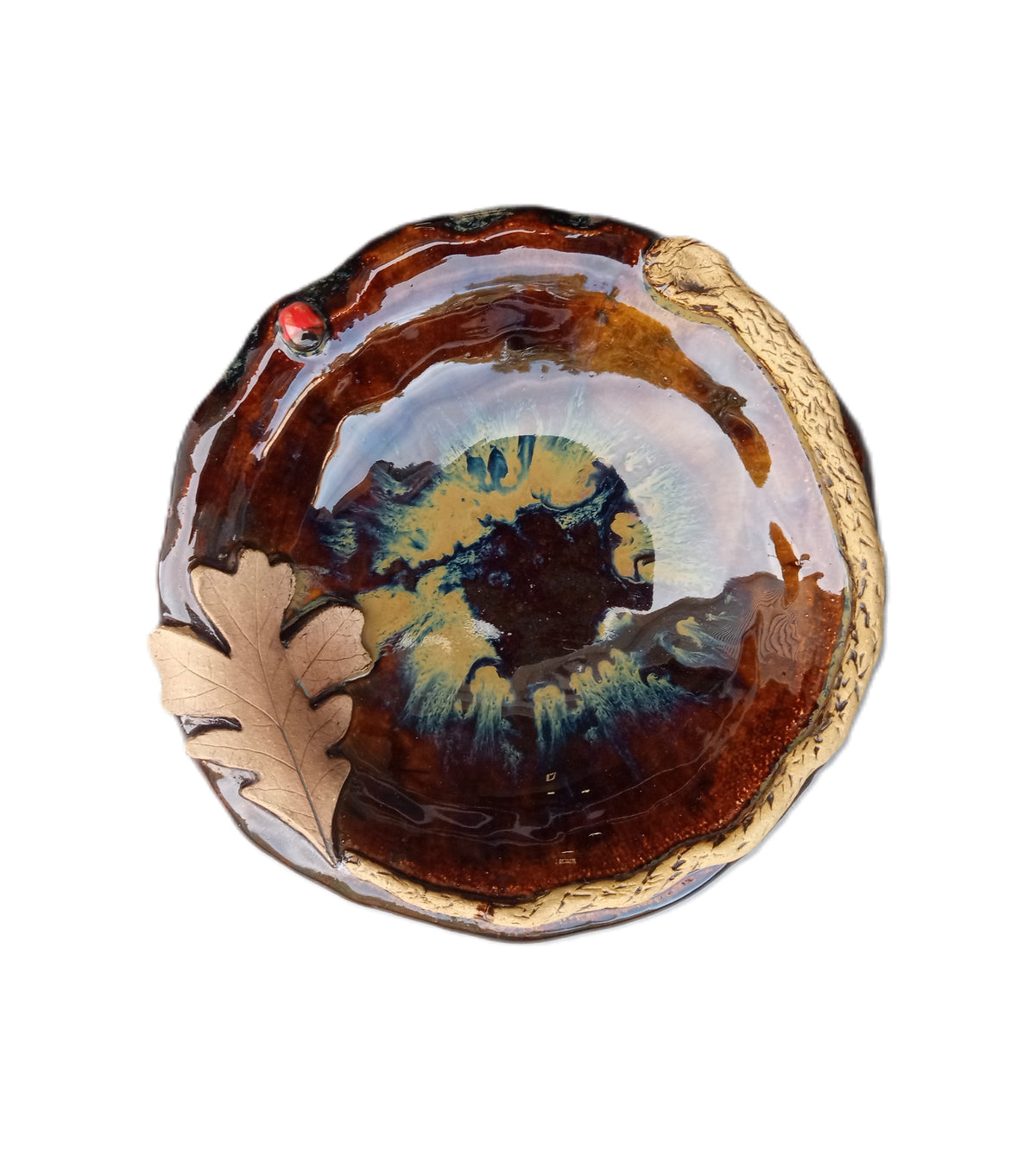 Stoneware Small Leaf Bug Bowl - White Oak — Nature Niche