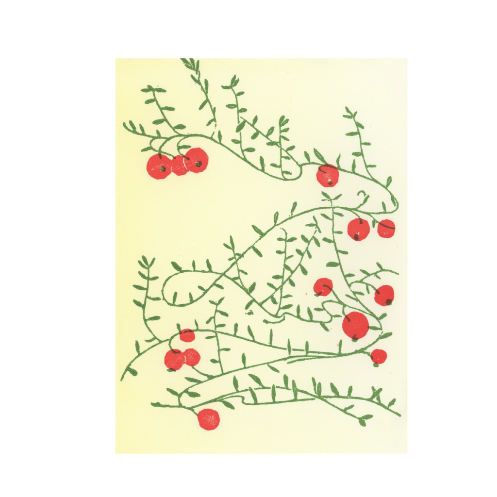 Gwen Frostic: Cranberry - Single Large Notecard — Nature Niche