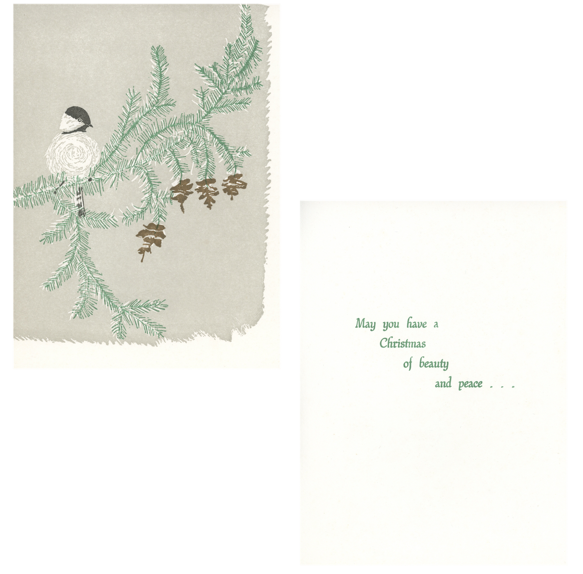 Gwen Frostic: Chickadee on Pine Cone Holiday Cards - Set of 20 Large C ...