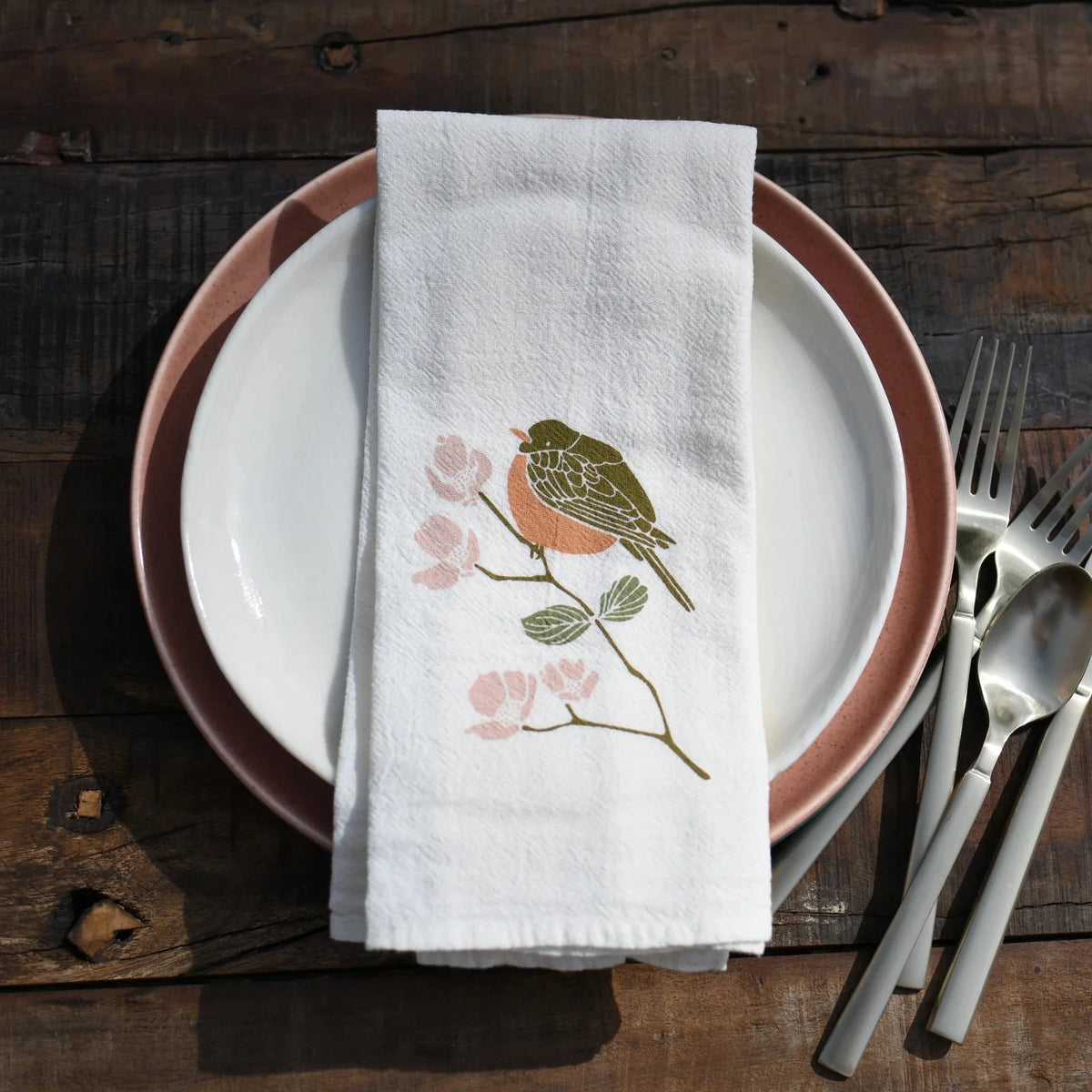 Robin and Dogwood Napkins - Set of 4 — Nature Niche