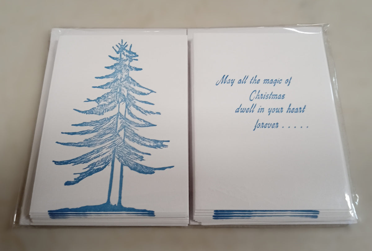 Gwen Frostic: Blue Twin Pines Holiday Cards - Set of 20 Small Christma ...