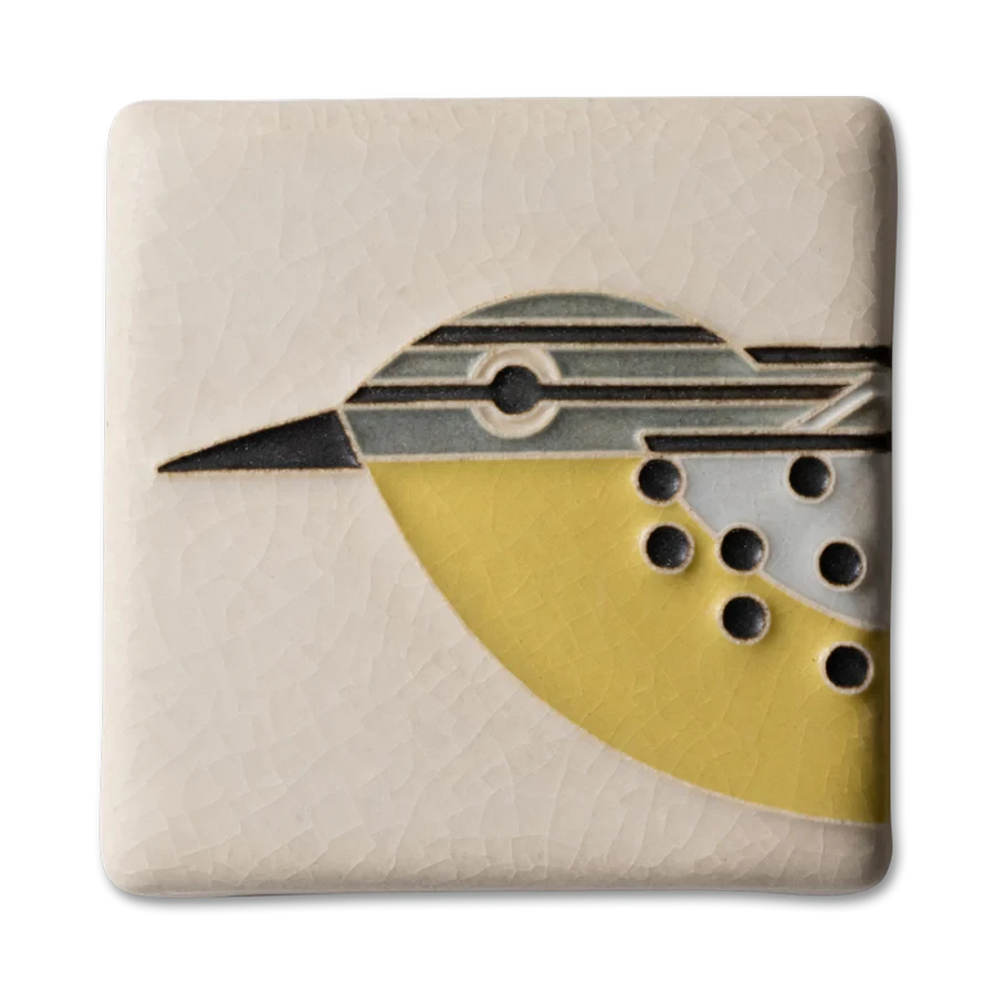 3x3 Warbler Art Tile — Nature Niche