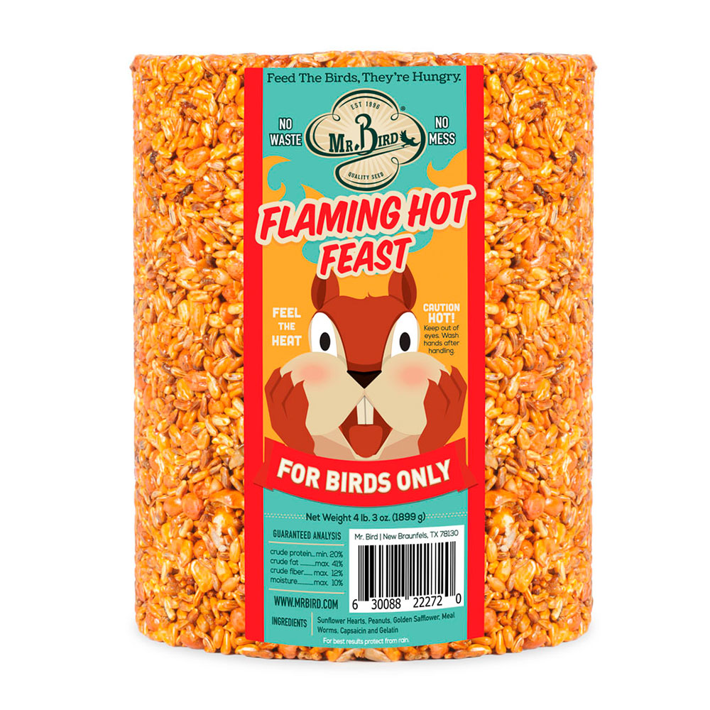 Mr. Bird's Flaming Hot Feast Squirrel Proof Seed Cylinder - Large ...