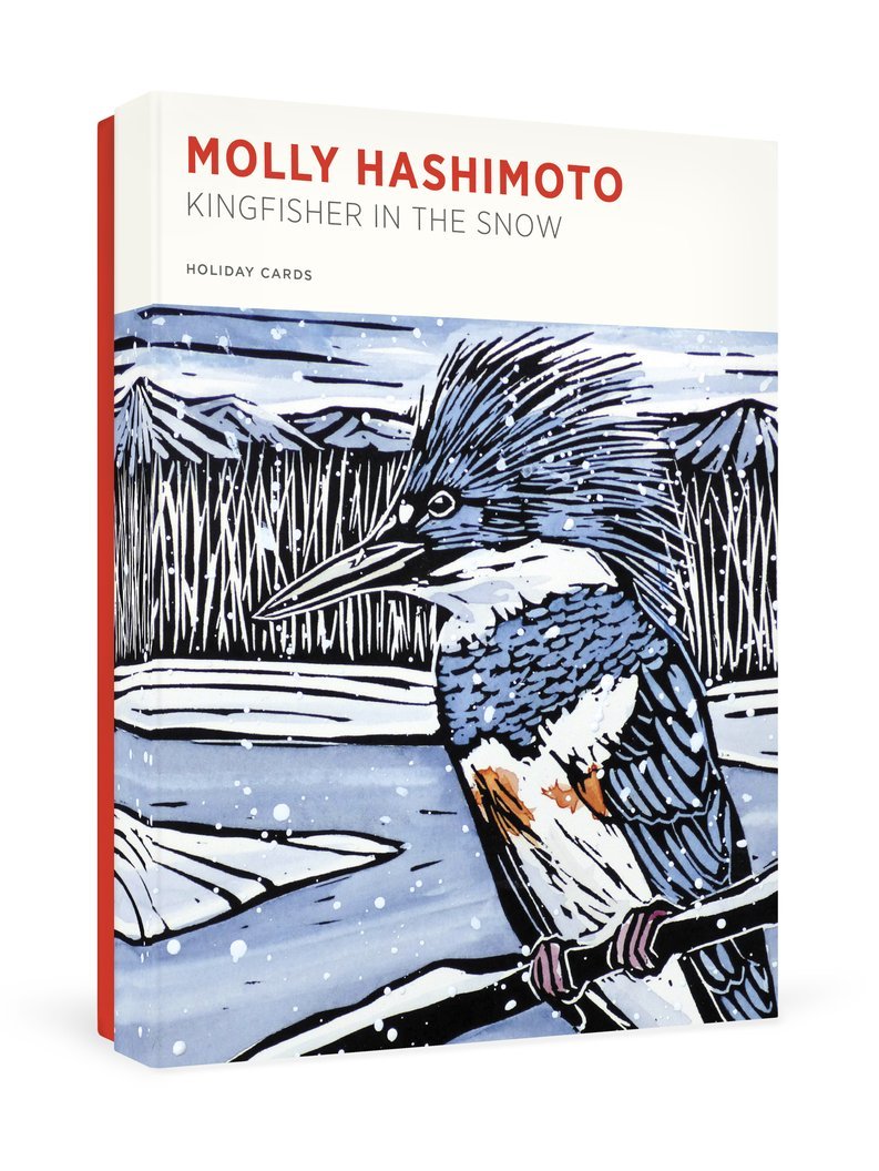 Molly Hashimoto: Kingfisher in the Snow Holiday Cards — Nature Niche