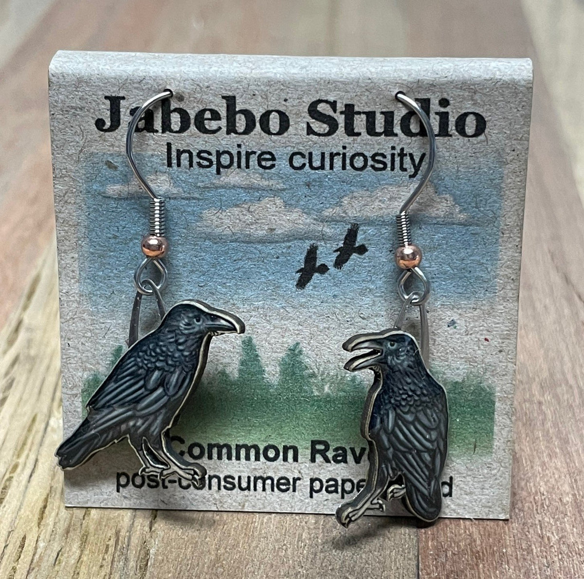 Common Raven Earrings — Nature Niche