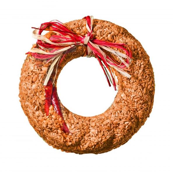 Flaming Hot Feast Seed Wreath - Keep the Squirrels Away — Nature Niche