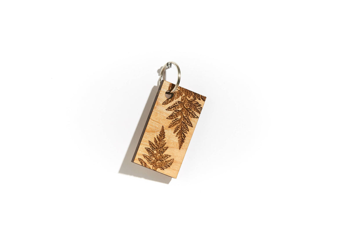 Wooden Keychain - Floral Fern — Nature Niche