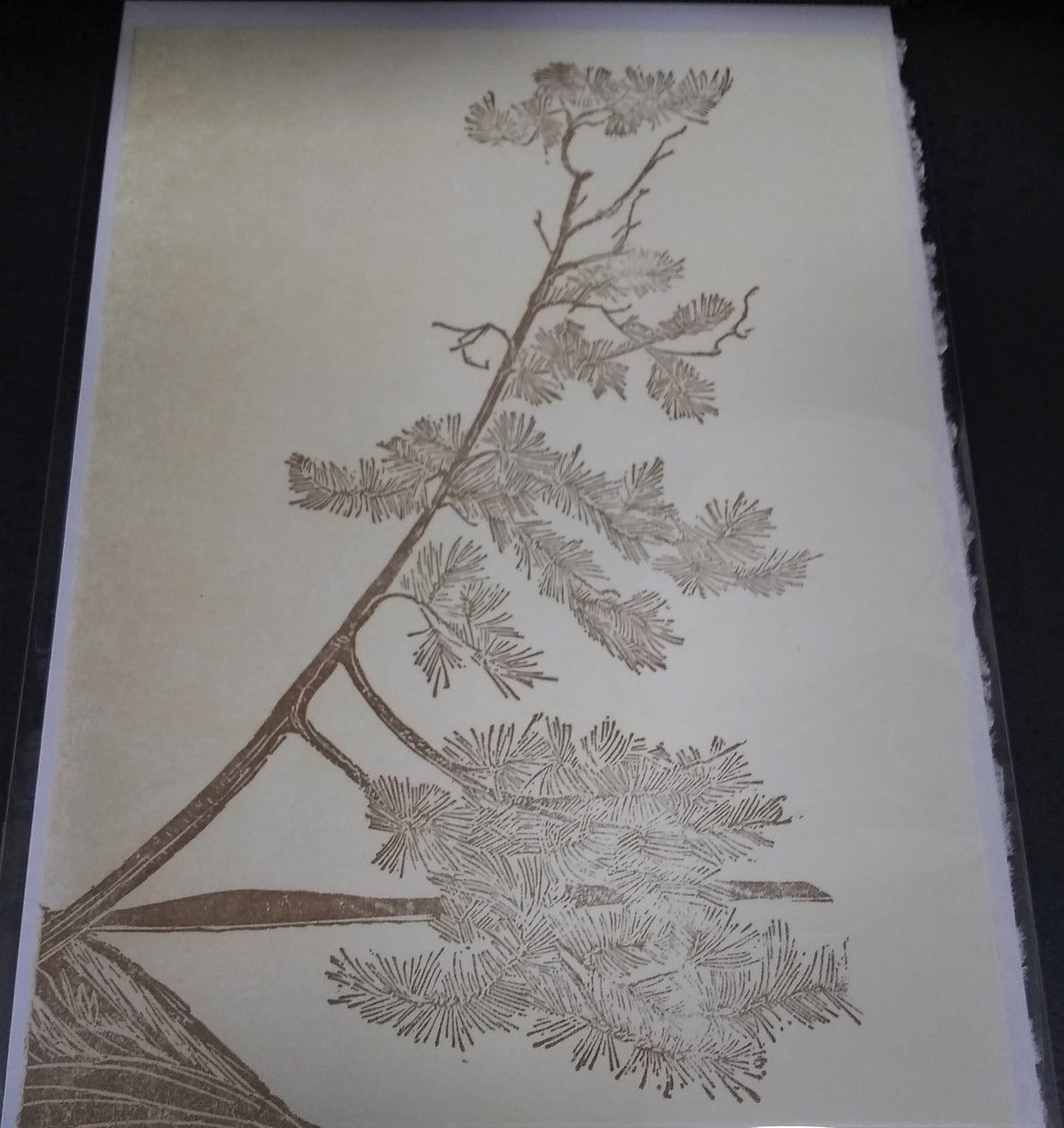 Gwen Frostic: Leaning Pine - Single Large Notecard — Nature Niche